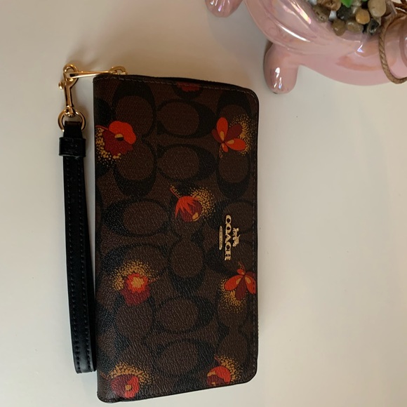 Coach | Bags | Coach Signature Long Zip Around Wallet With Popeyes ...